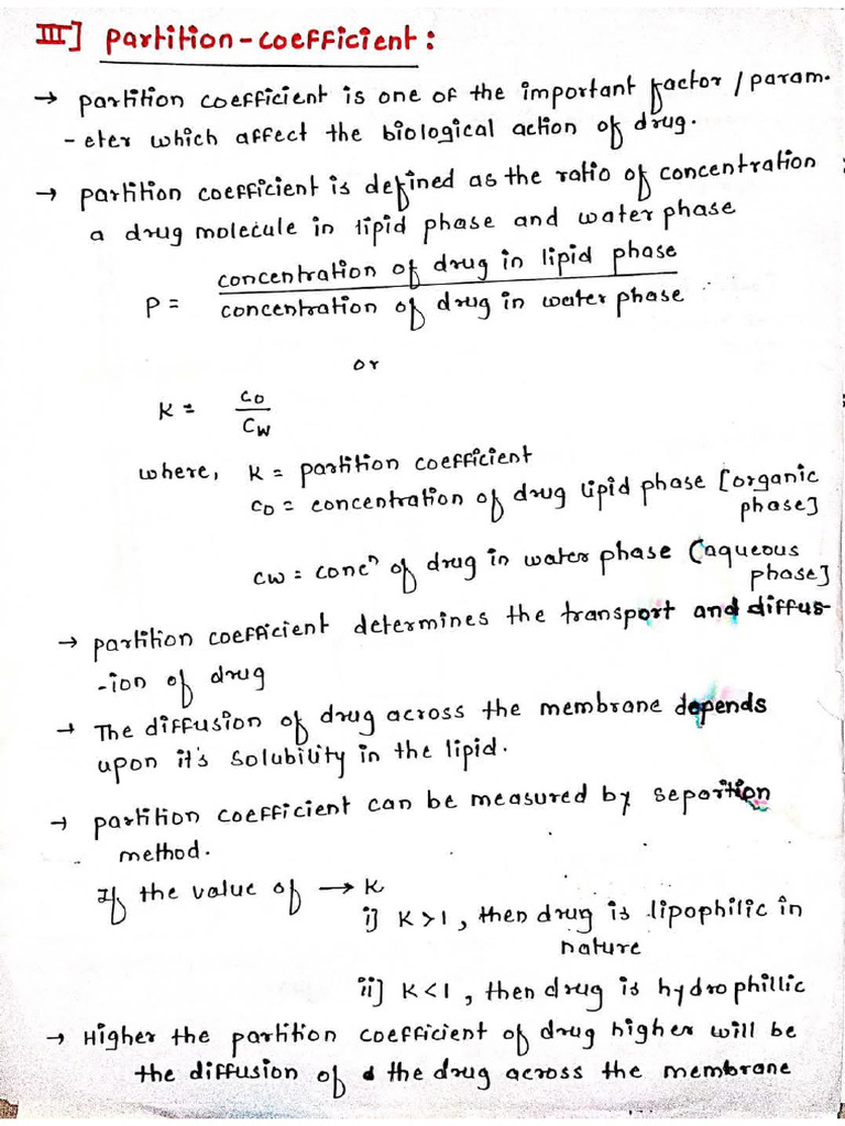 Partition Coefficient and Hydrogen Bonding in Relation To Biological ...