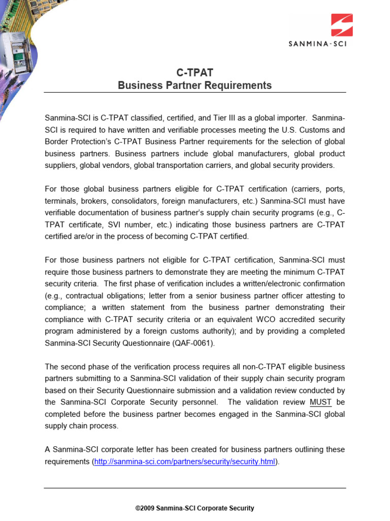 c-tpat_business_requirements | PDF