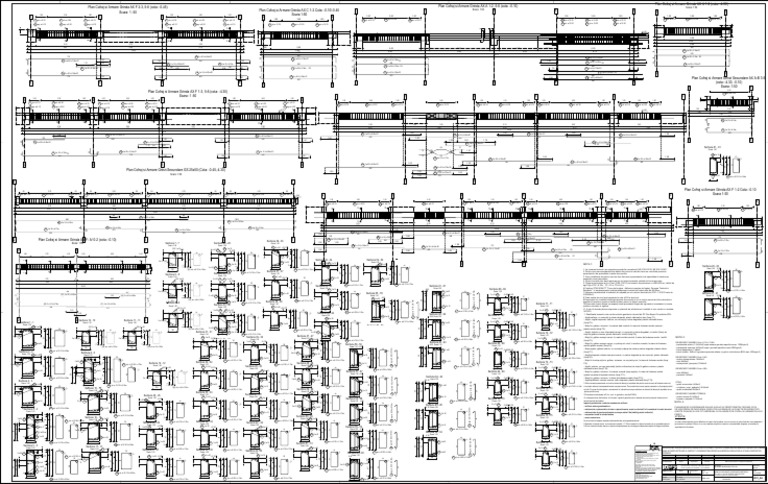 R81_8A Plan Cofraj Si Armare Grinzi Longitudinale Infrastructura | PDF