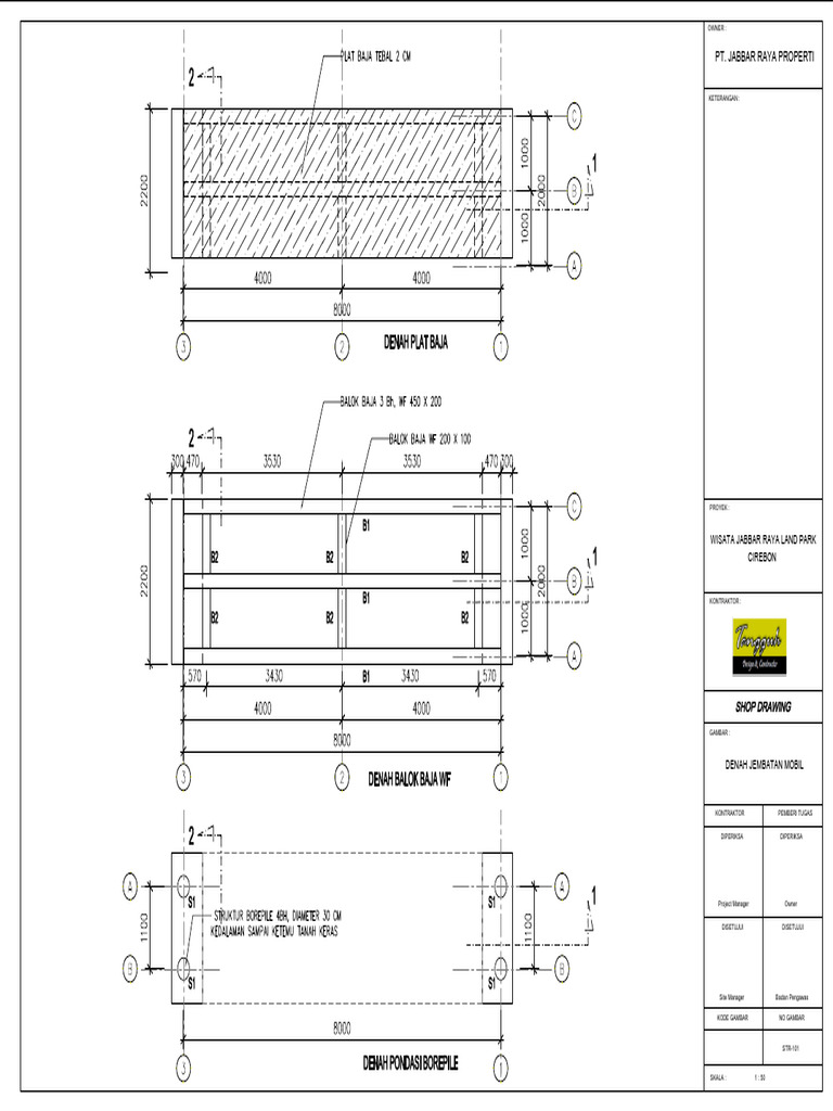 STR-101 Denah Jembatan Mobil | PDF