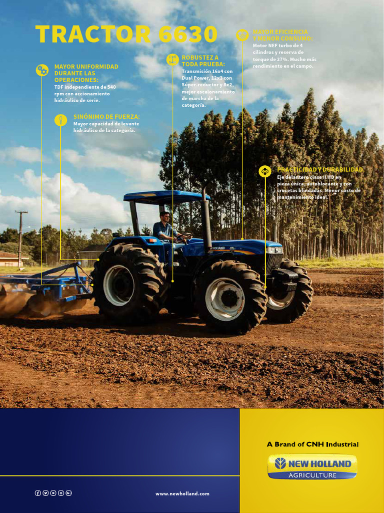 Tractor 6630: Eficiencia y Potencia | PDF | Eje | Turbocompresor