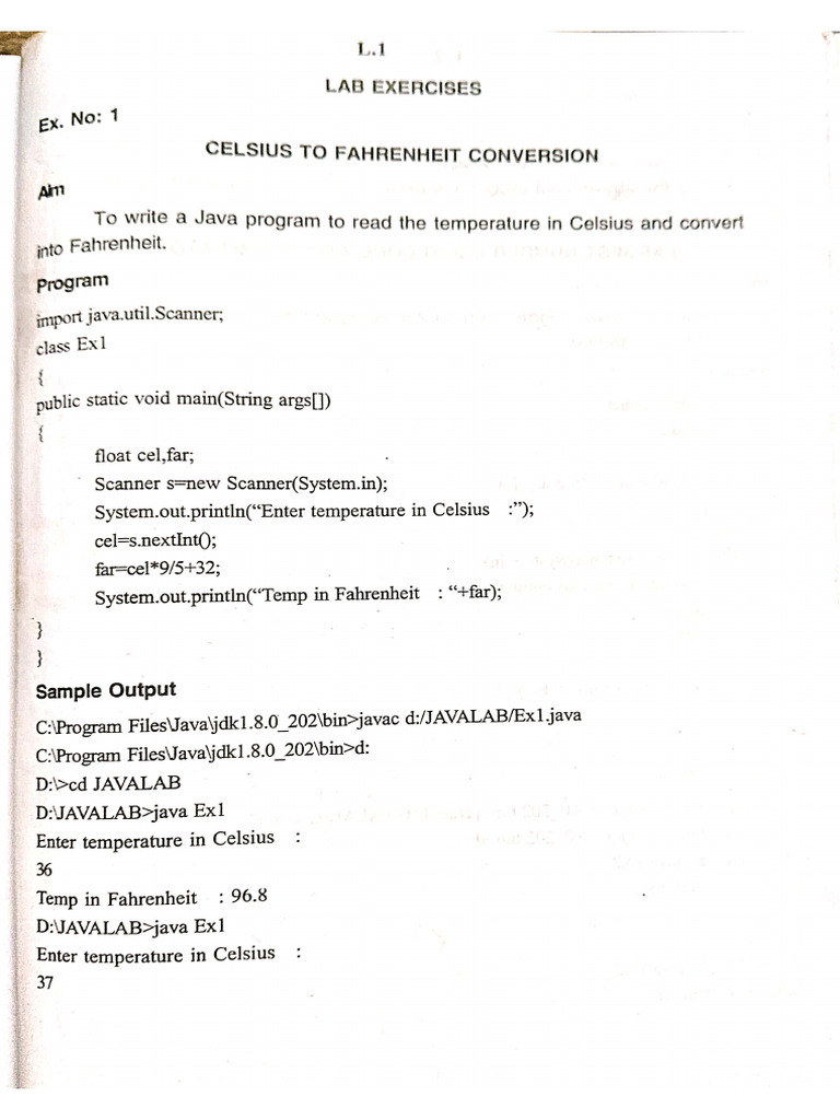 Java Manual Exp.1 To 4 | PDF