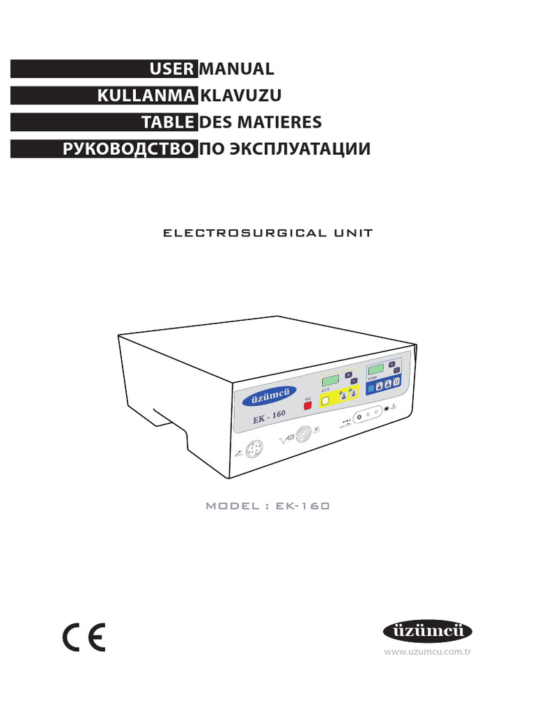 Ek-160 Electrosurgical Unit | PDF | Electrical Engineering