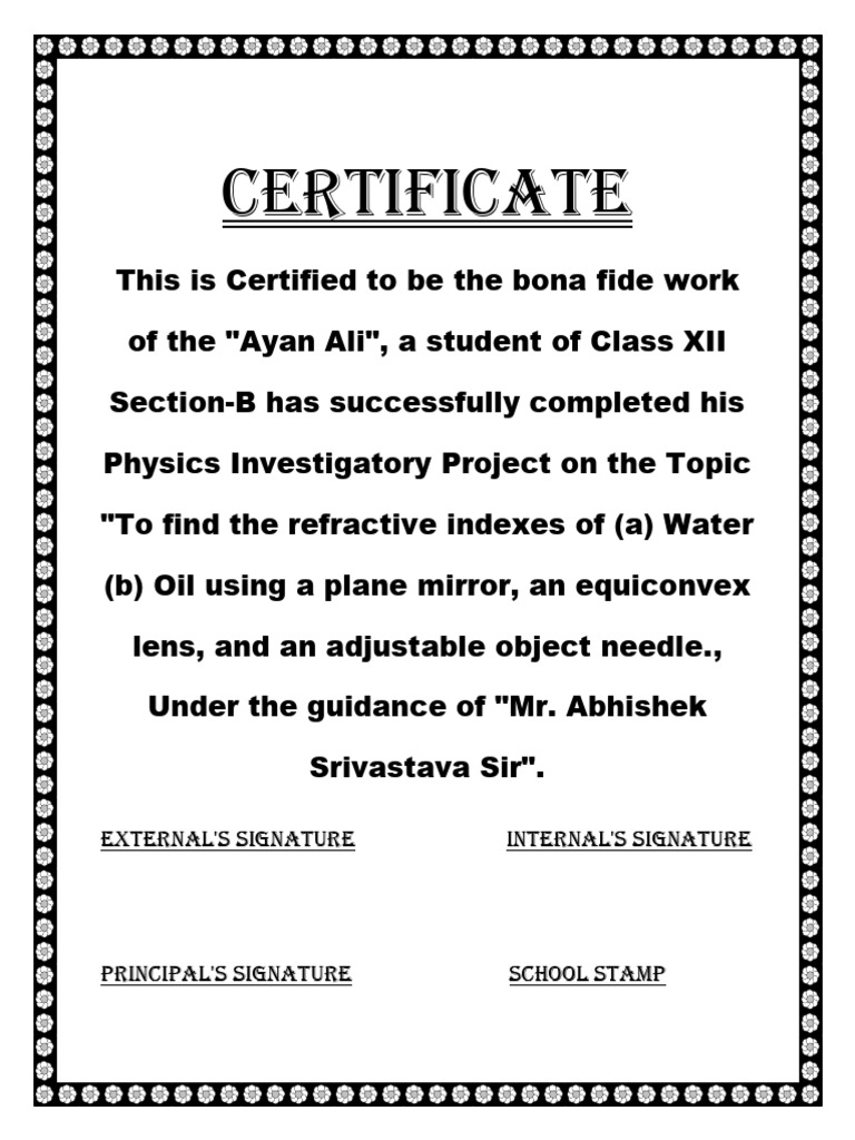 CERTIFICATE Ayan | PDF