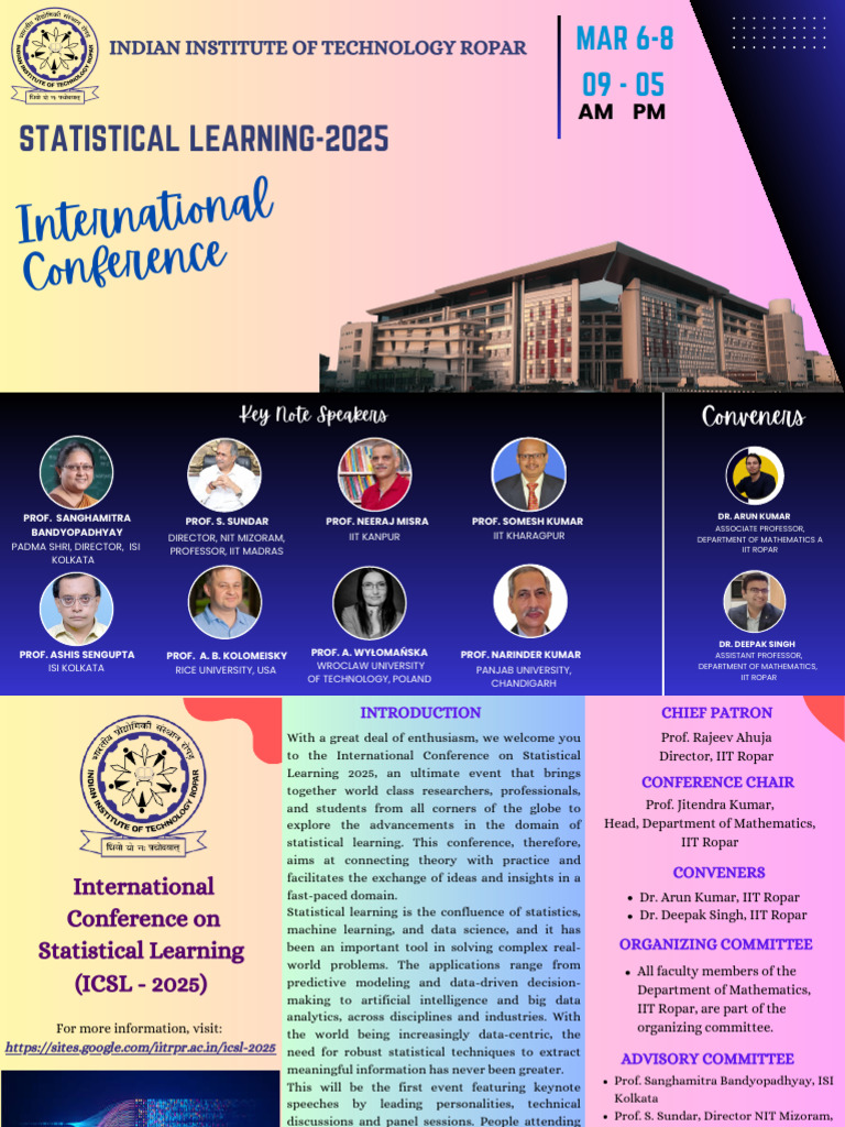 Statistical Learning Conference 2025 | PDF | Machine Learning | Science
