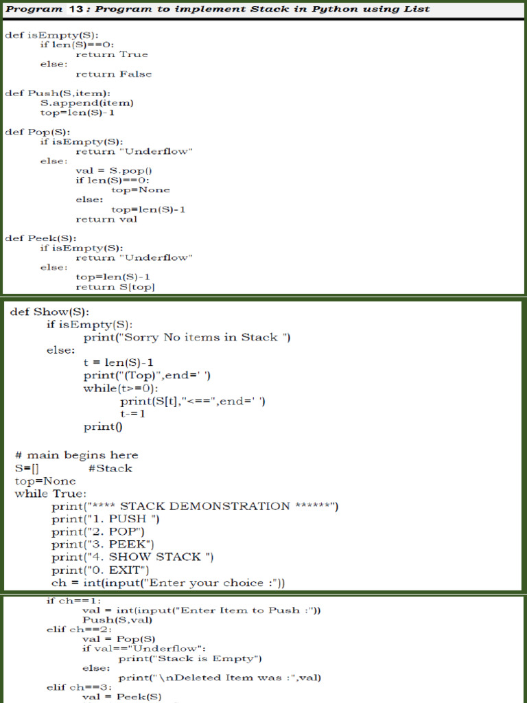 Class XII - CS - Practical Programs 13, 14 and 15 | PDF