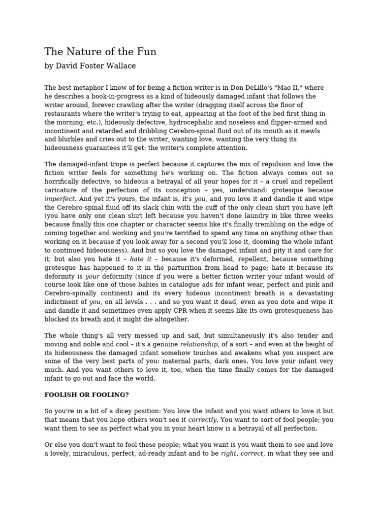 The Nature of the Fun | PDF