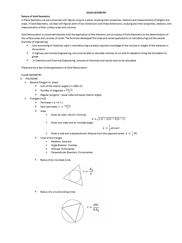 Solid_Geometry | PDF | Circle | Area