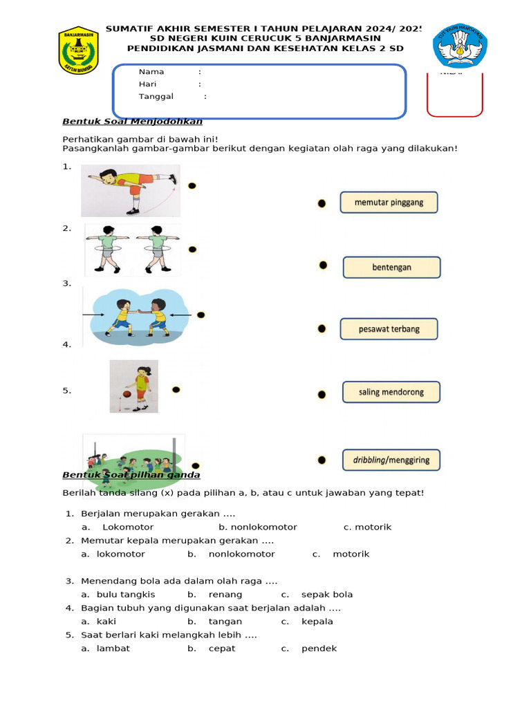 SAS PJOK_KELAS 2 | PDF