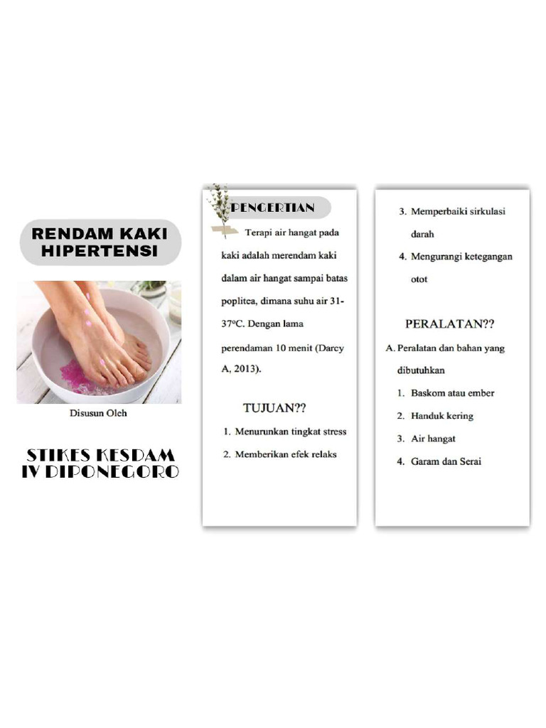 Leaflet Rendam Kaki | PDF
