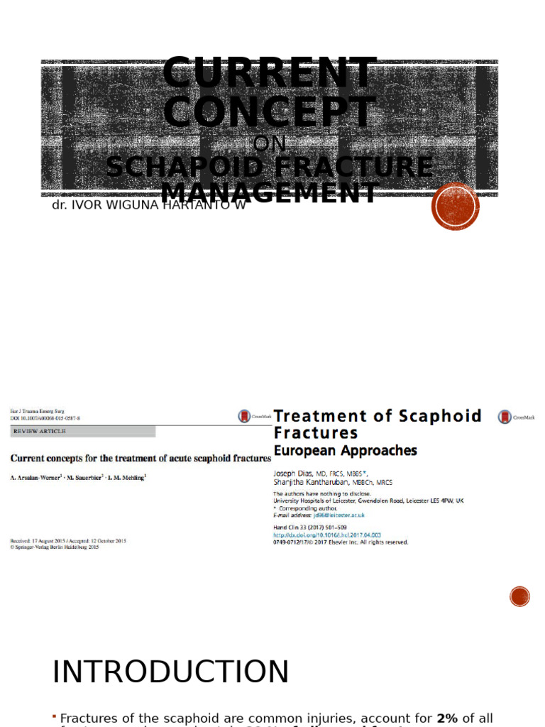 Scaphoid Fracture Management Guide | PDF | Anatomical Terms Of Motion ...
