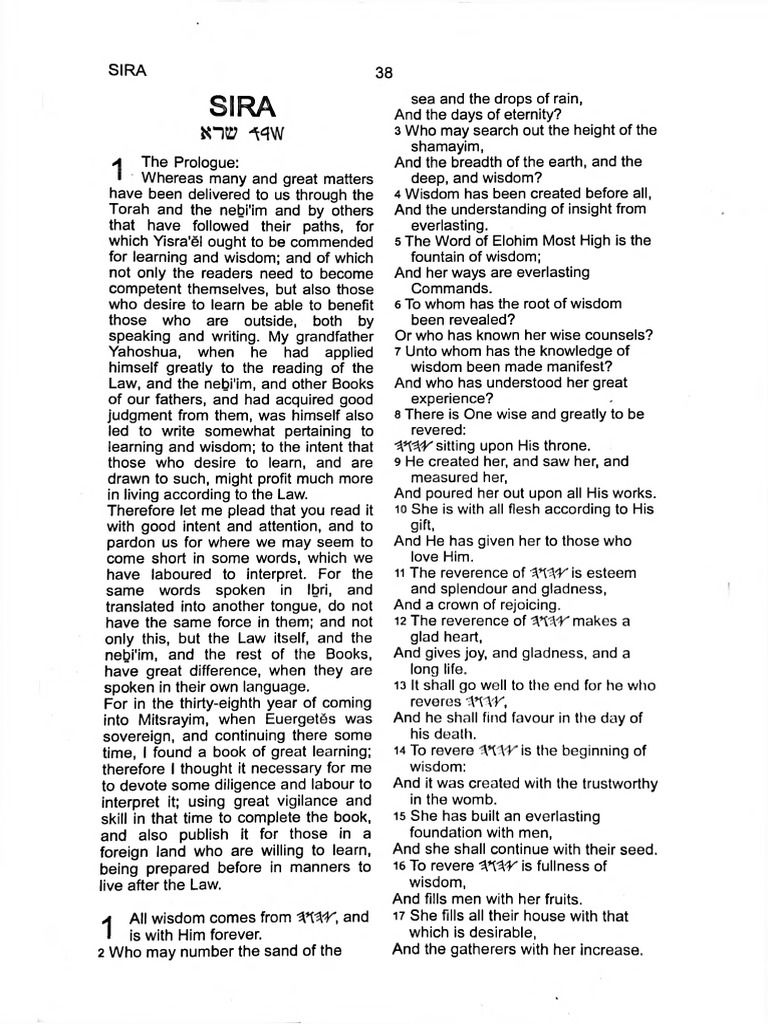 Sira_Sirach_Scriptures | PDF | Sin