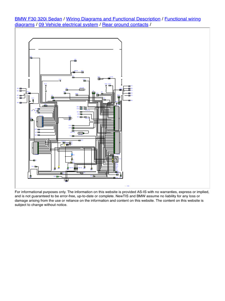 BMW F30 320i Rear Ground Wiring Diagram | PDF | Bmw