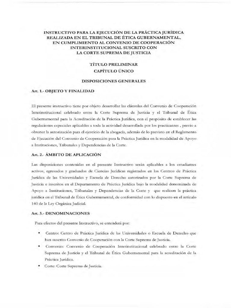 Instructivo para Prácticas Jurídicas TEG-CSJ0001 | PDF | Judicaturas | Justicia