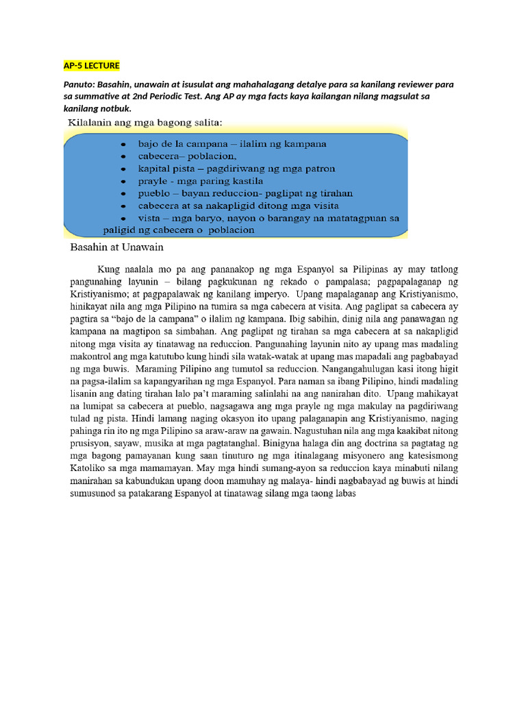 Q2 Ap 5 Lecture Nov. 11 2024 | PDF