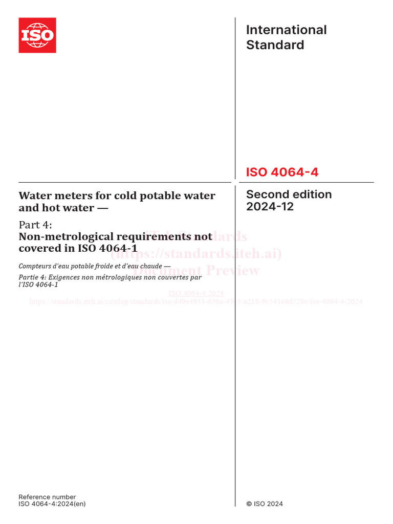 ISO-4064-4-2024 | PDF | International Organization For Standardization ...