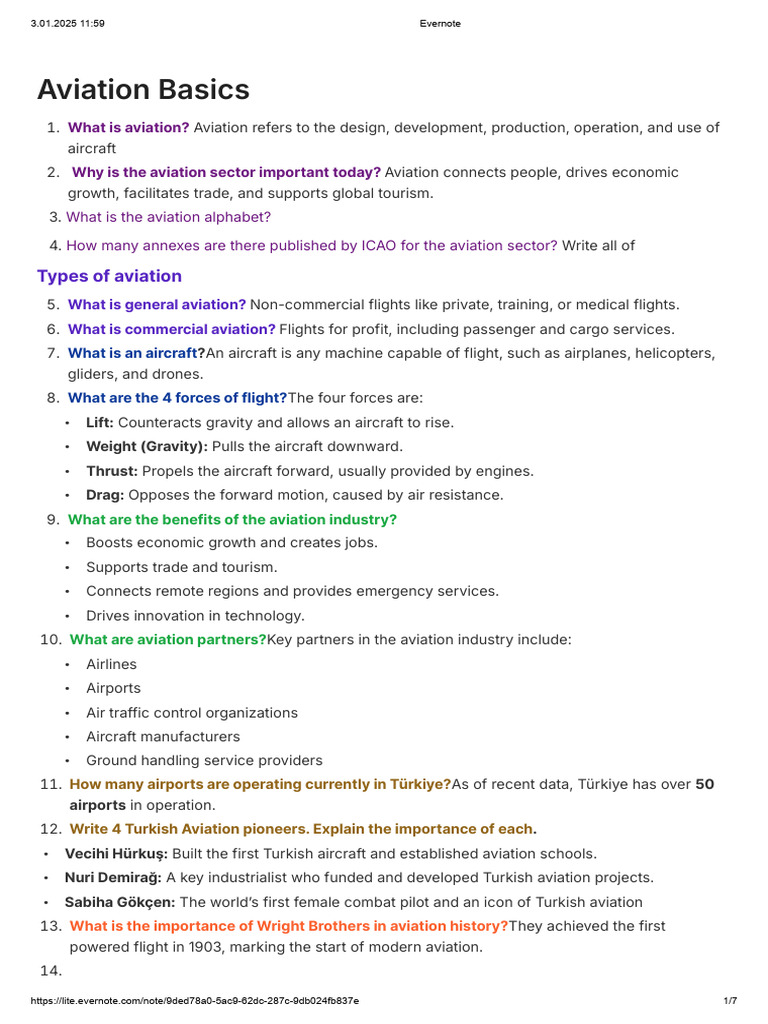 Havacılık Evernote | PDF | Instrument Flight Rules | Air Traffic Control