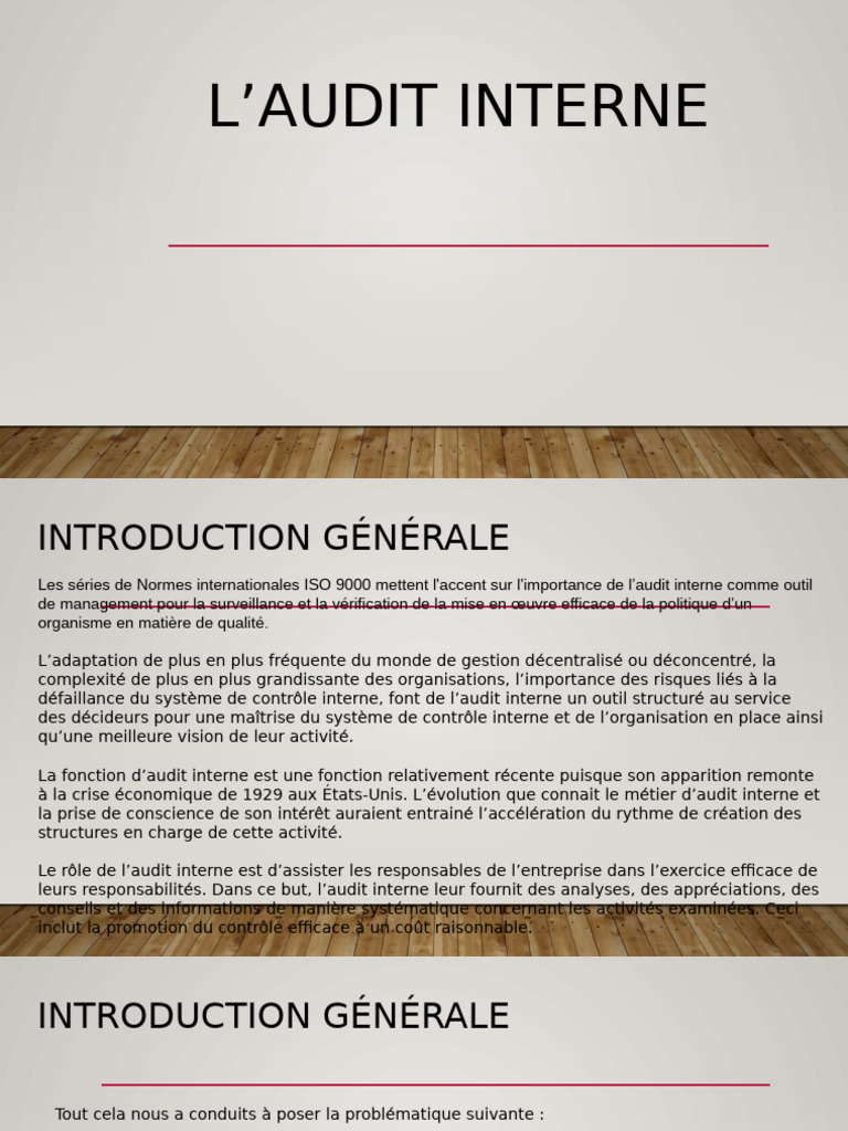 Audit Interne | PDF | Audit | Management de la qualité