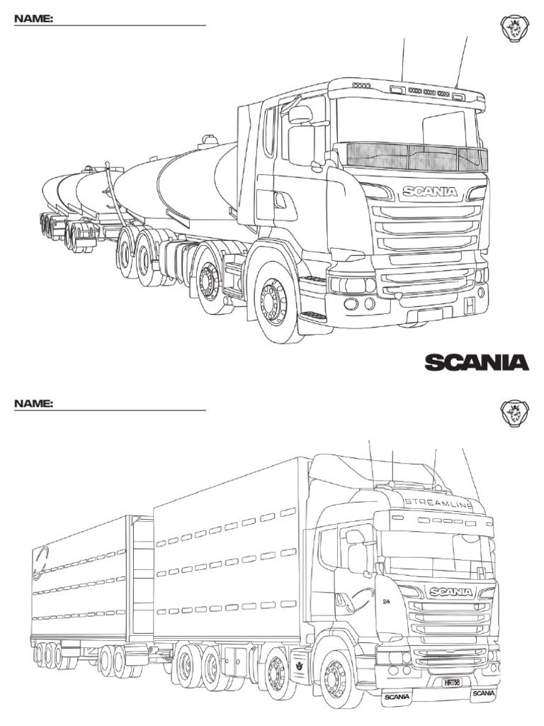 Scania Colouring in | PDF