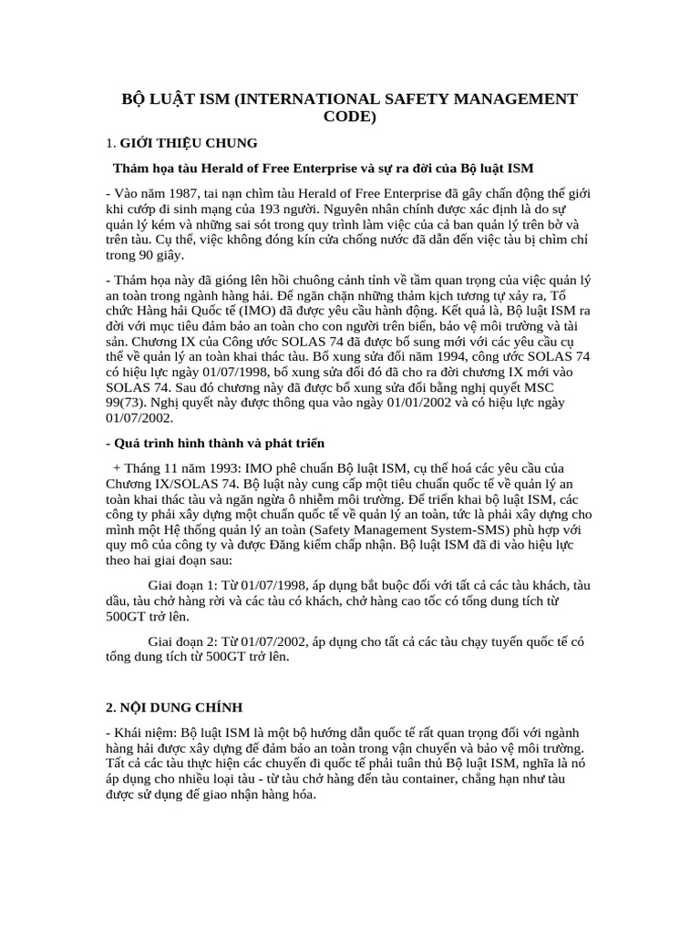 Bộ luật ISM | PDF