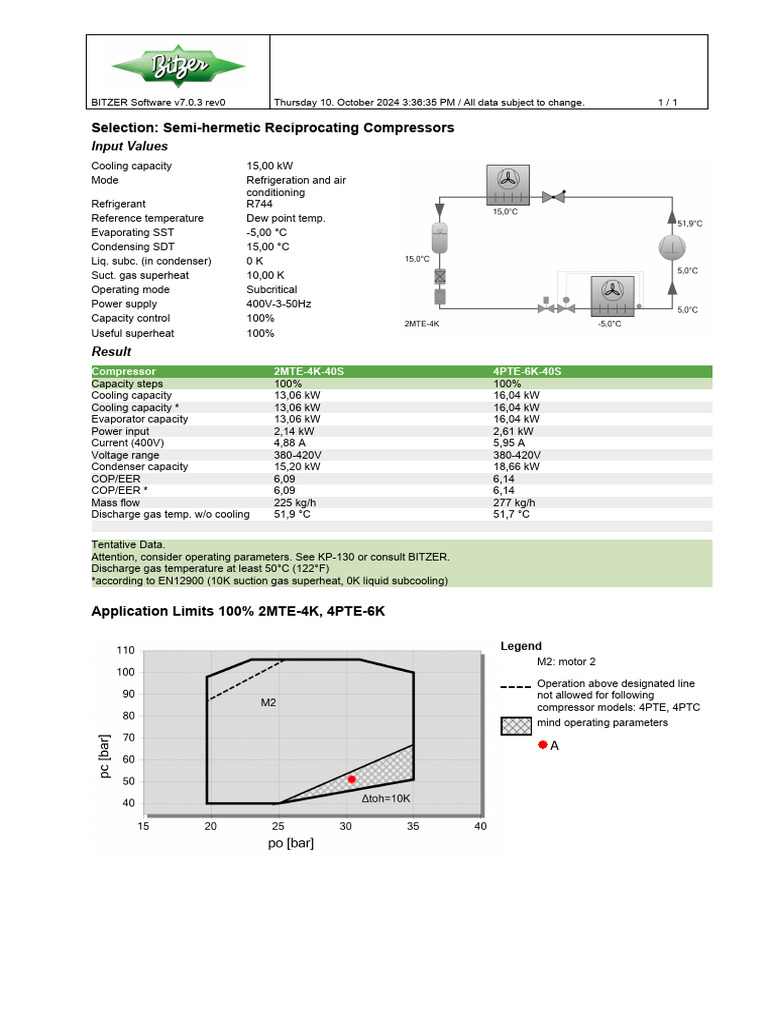 Bitzer Selection Software | PDF | Physical Chemistry | Engineering Thermodynamics