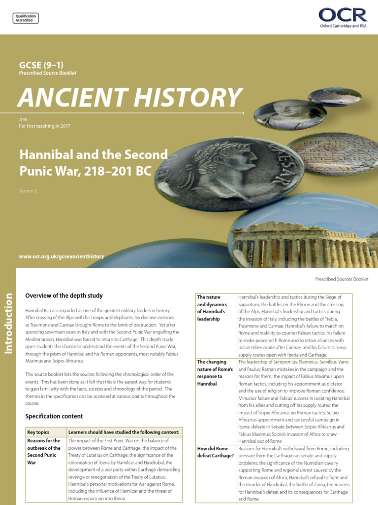 Hannibal and The Second Punic War 218 201 BC | PDF | Hannibal | Second Punic War