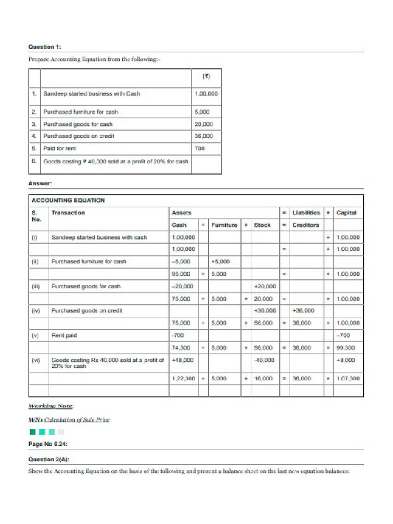 UCS 539 Module 1 - Accounting Equation Practice (With Solutions) | PDF ...