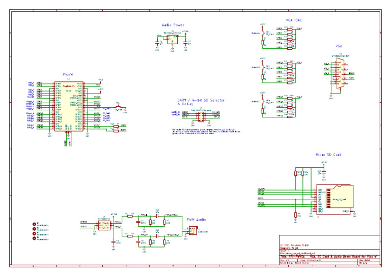 Vga For Pico W Schematics | PDF