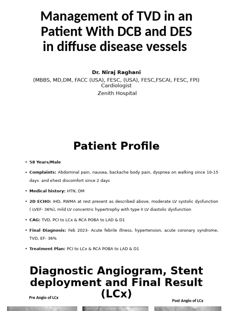 Management of TVD with DCB and DES | PDF
