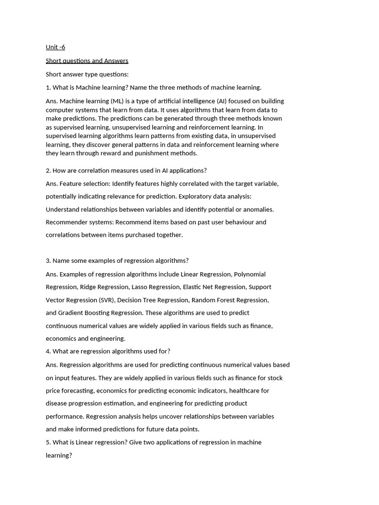 Machine Learning Methods Overview | PDF | Machine Learning | Regression Analysis