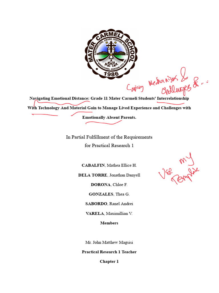 Group 1s Research Proposal Draft (1) | PDF | Adolescence | Parenting