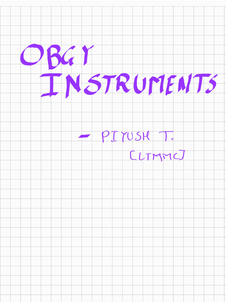 Obgy Instruments | PDF