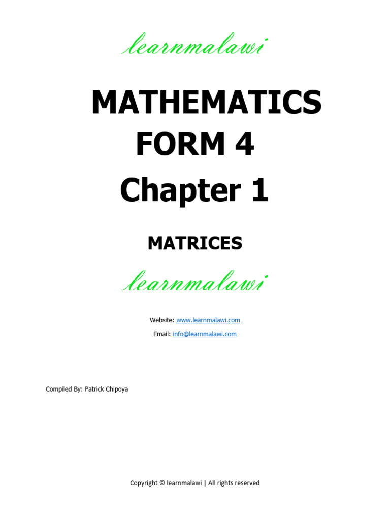 1_Matrices | PDF | Matrix (Mathematics) | Mathematical Objects 1_Matrices | PDF | Matrix (Mathematics) | Mathematical Objects