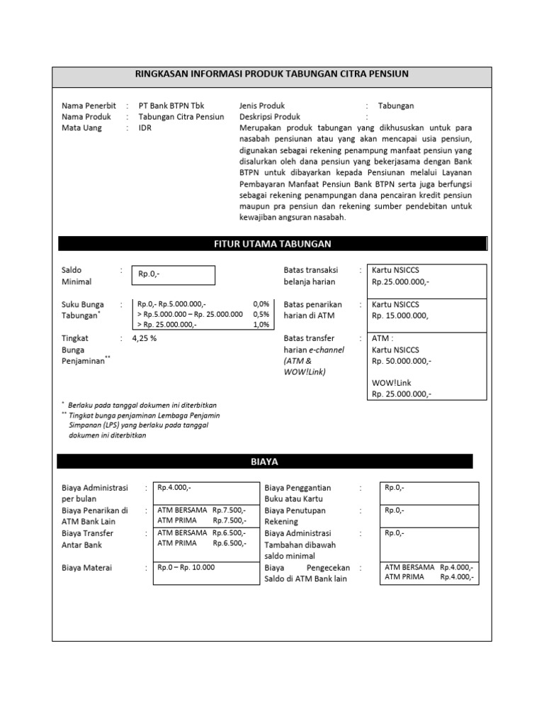 240521---template-ringkasan-informasi-produk-april--ojk-2021---ver-umum---2-18-jun-2021 | PDF
