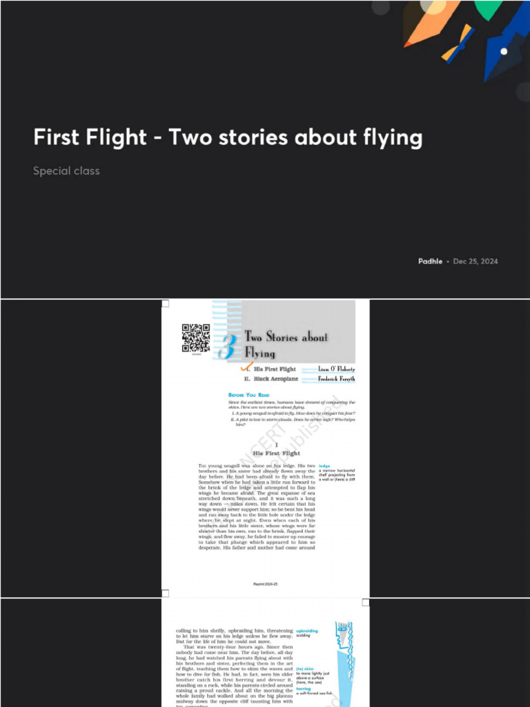 First Flight Two Stories About Flying With Anno | PDF