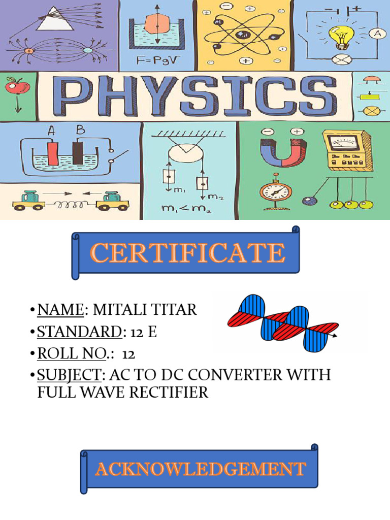 Physics Assigment Class12 (Autosaved) | PDF | Rectifier | Electric Power