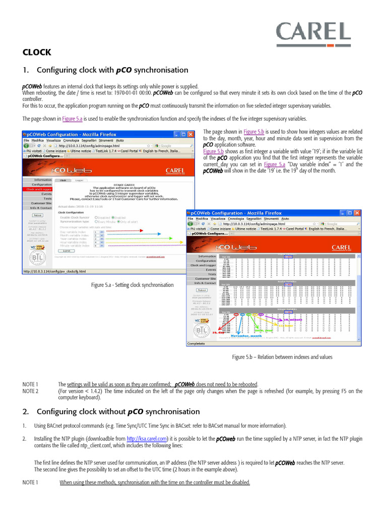 Configuring_Clock pCOWeb | PDF | Computer Programming | Computer Engineering