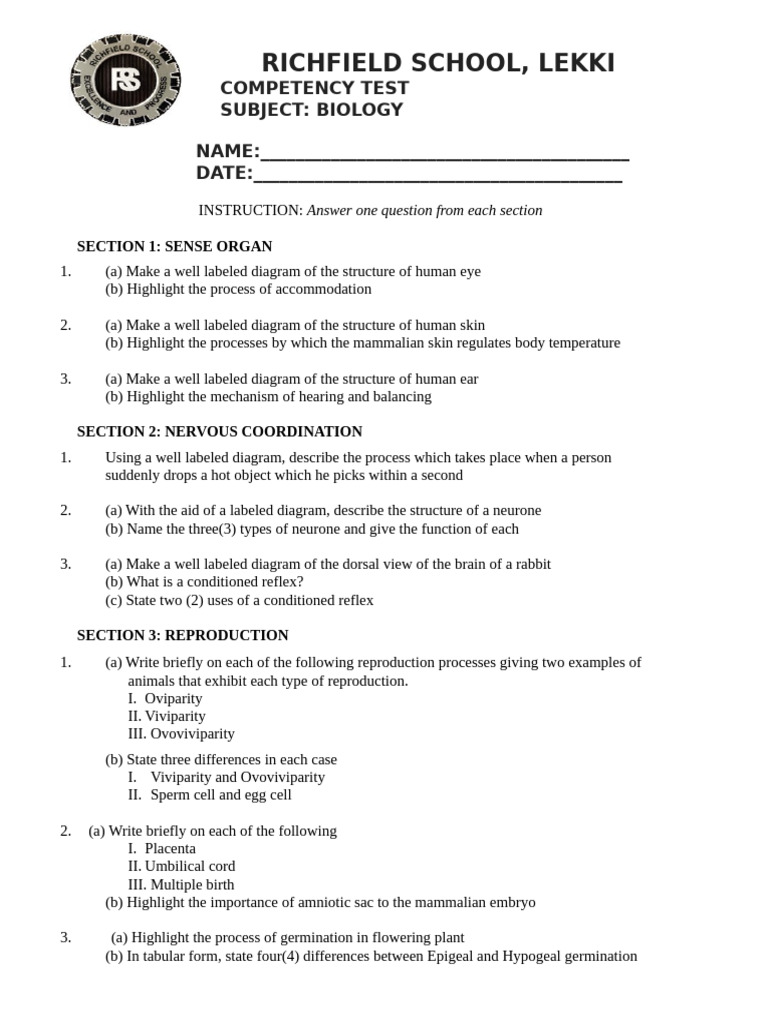 Biology-Competency Test For Teachers | PDF | Food Web | Biology