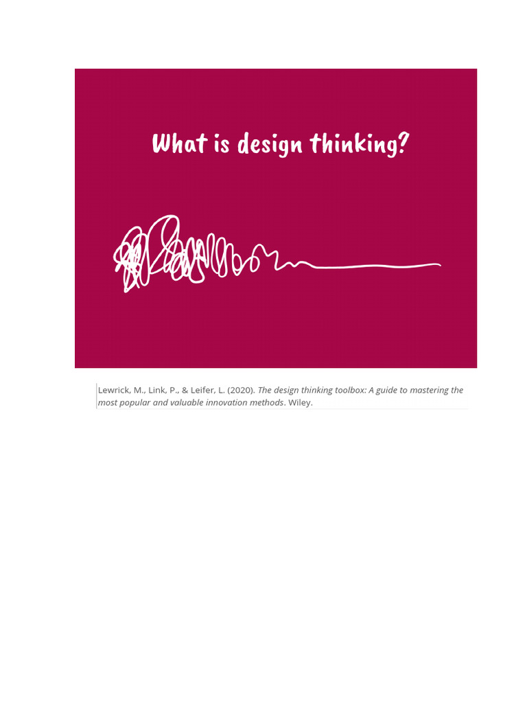 What Is Design Thinking | PDF