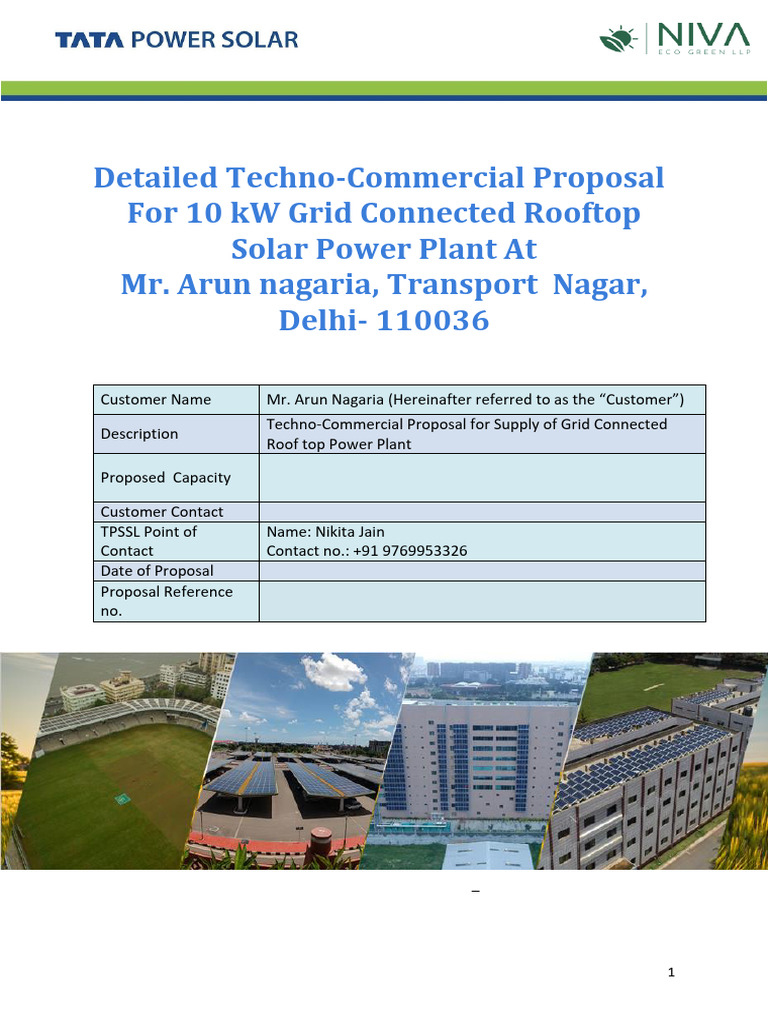 Arun Nagaria 10 KW Elevated Jawahar Nagar | PDF | Solar Power | Value ...