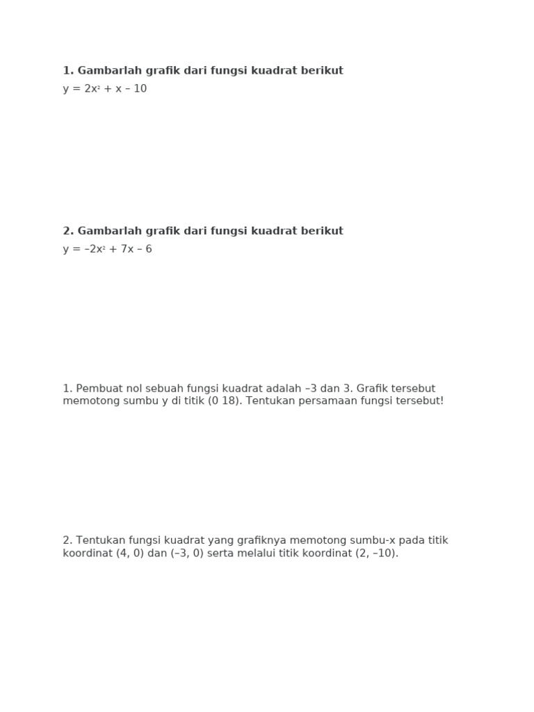 Soal Uh Math Bab2 Grafik Fungsi Pdf 8589