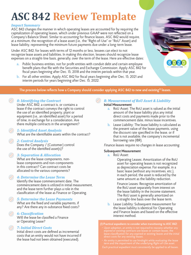 ASC-842-Review-Template | PDF | Lease | Economies