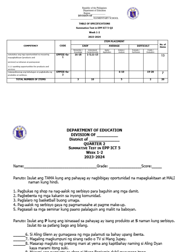 ST1 - Epp Ict 5 - Q1 | PDF