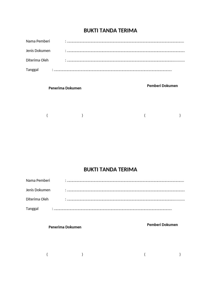 Surat tanda terima 2. | PDF