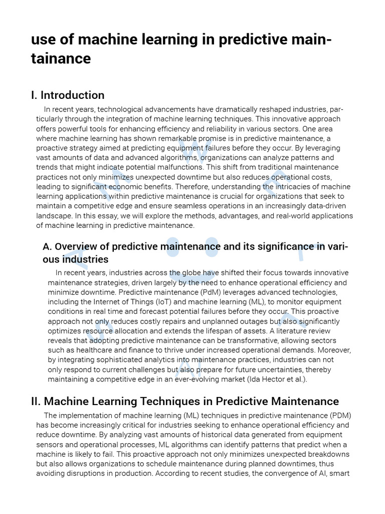 use-of-machine-learning-in-predictive-maintainance | PDF | Machine ...