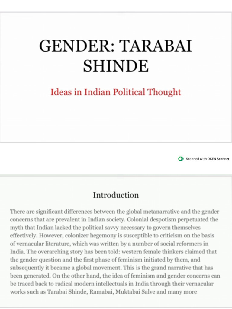 Tarabai Shinde.... Unit-2 | PDF