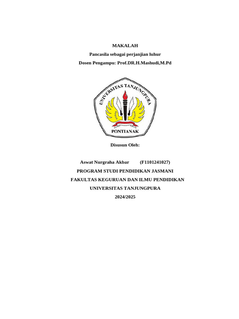 Makalah Pancasila Aswat Nurgraha Akbar (1) | PDF