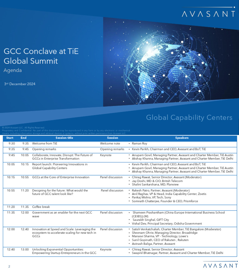 GCC Conclave Agenda - 3dec2024 | PDF | Business