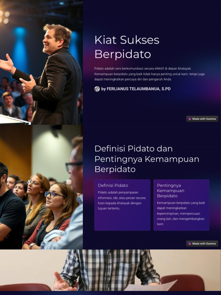 Kiat Sukses Berpidato Efektif | PDF