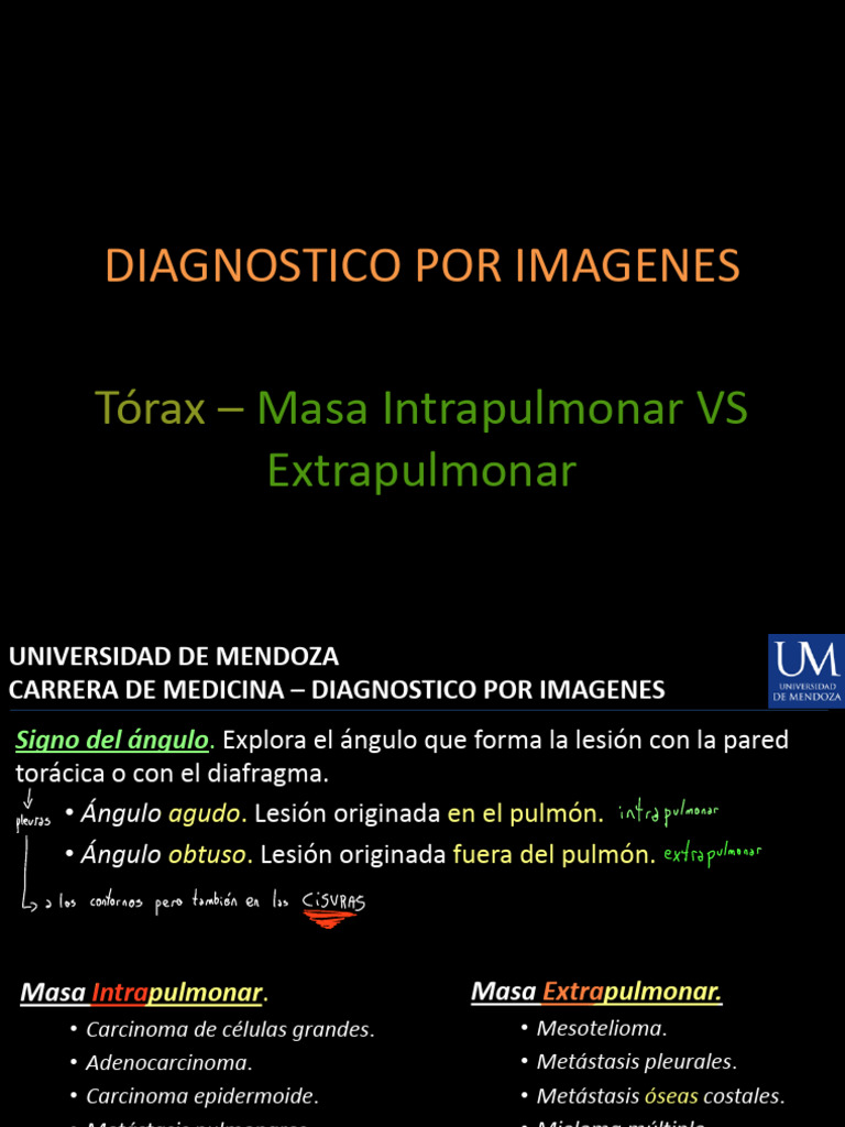 Masa Intra VS Extra pulmonar DXI | PDF